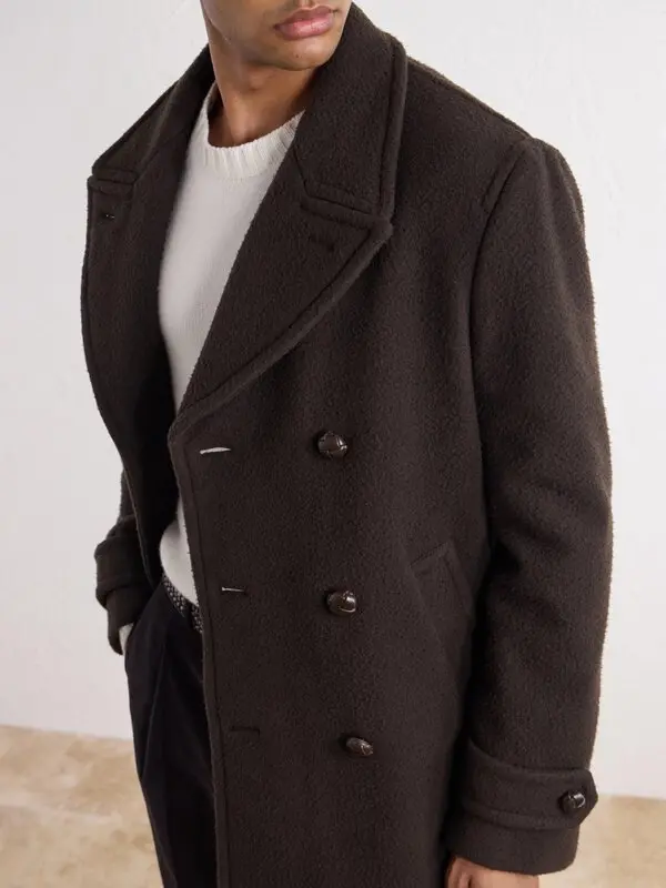 SLOWEAR Double-breasted Wool-blend Peacoat