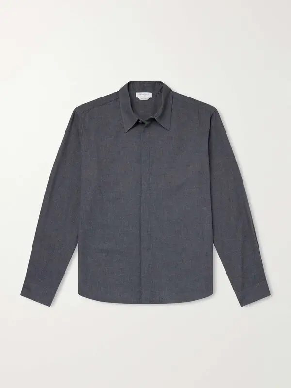 Gabriela Hearst Abbe Cotton And Cashmere-blend Shirt