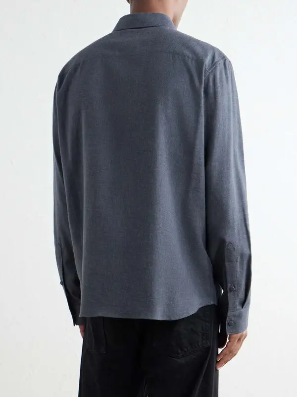 Gabriela Hearst Abbe Cotton And Cashmere-blend Shirt