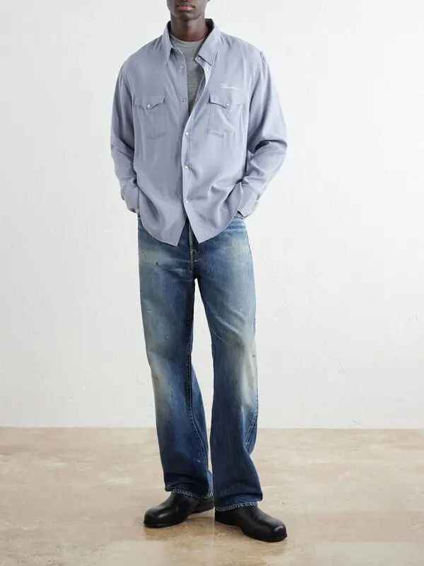 Visvim Meridian Logo-embroidered Canvas Shirt