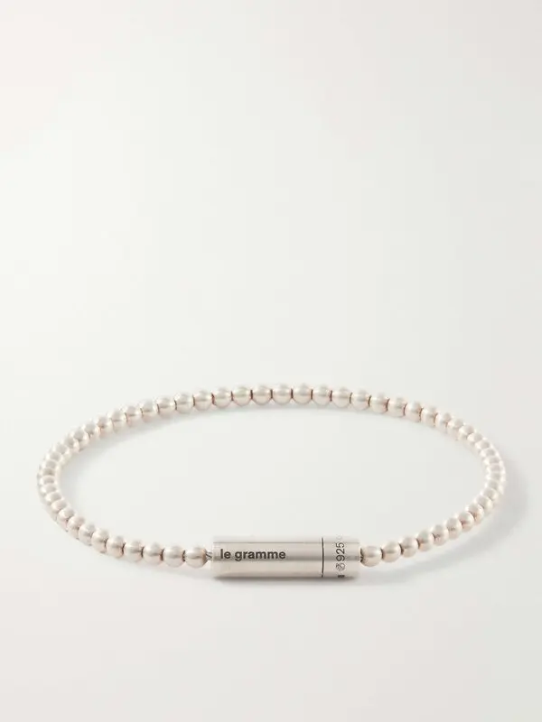 Le Gramme 11g Beaded Sterling Bracelet