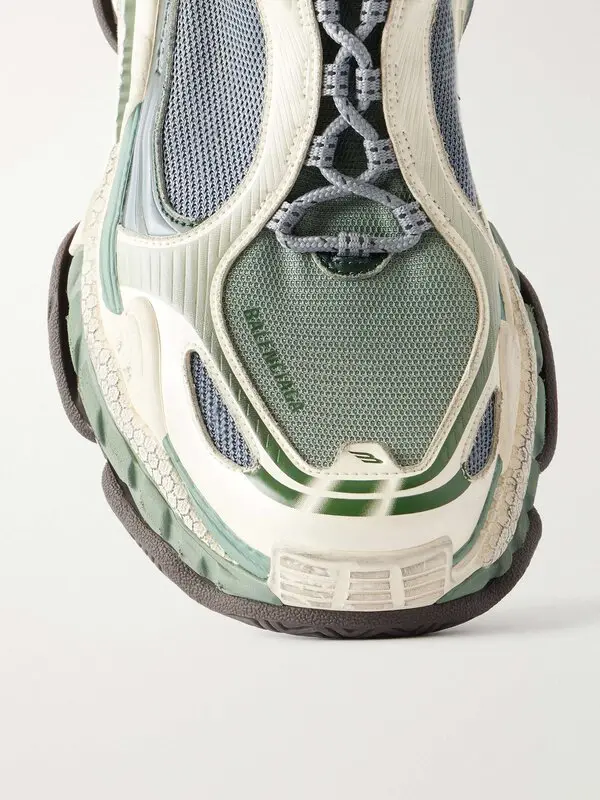 Balenciaga Triple S.2 Rubber-trimmed Mesh Sneakers - Green