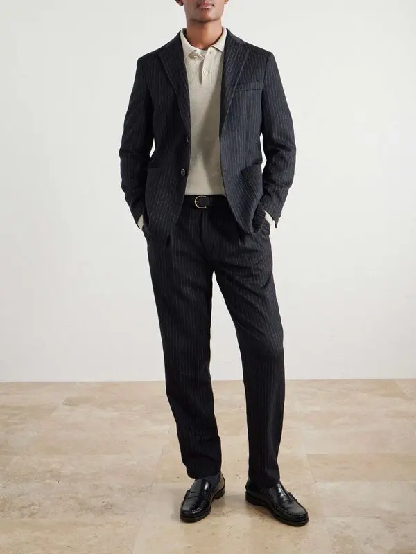 Barena Venezia Pinstriped Wool-blend Blazer