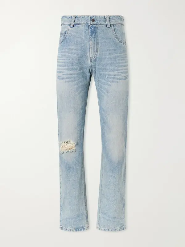 ADON Straight-leg Distressed Jeans