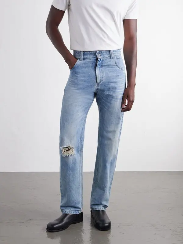 ADON Straight-leg Distressed Jeans