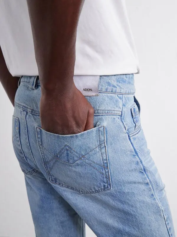 ADON Straight-leg Distressed Jeans