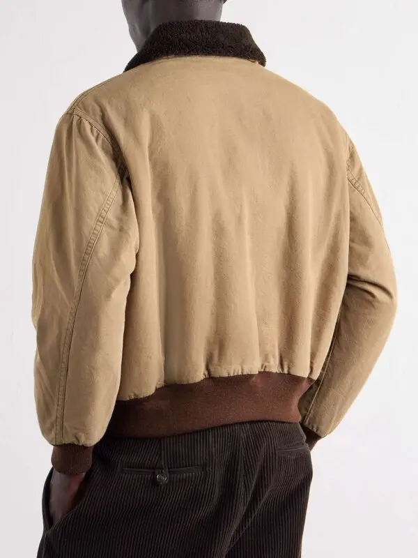 A.PRESSE Cotton And Wool-blend Bomber Jacket