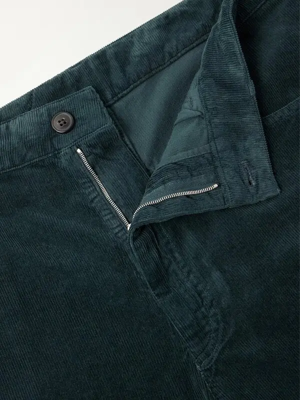 Dries Van Noten Straight-leg Cotton-corduroy Trousers - Green