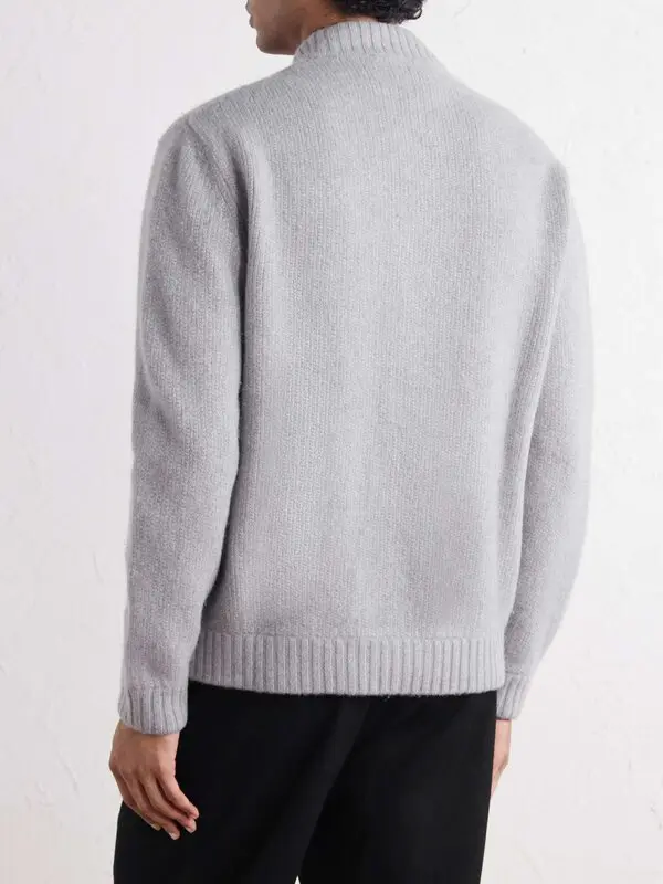 SLOWEAR Wool And Cashmere-blend Knitted Bomber Jacket