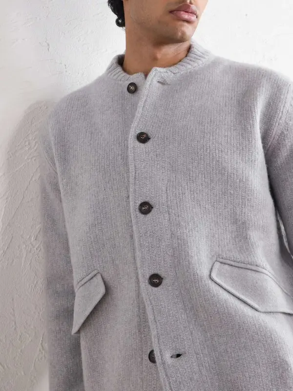 SLOWEAR Wool And Cashmere-blend Knitted Bomber Jacket
