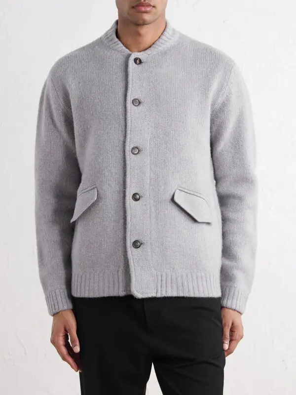 SLOWEAR Wool And Cashmere-blend Knitted Bomber Jacket