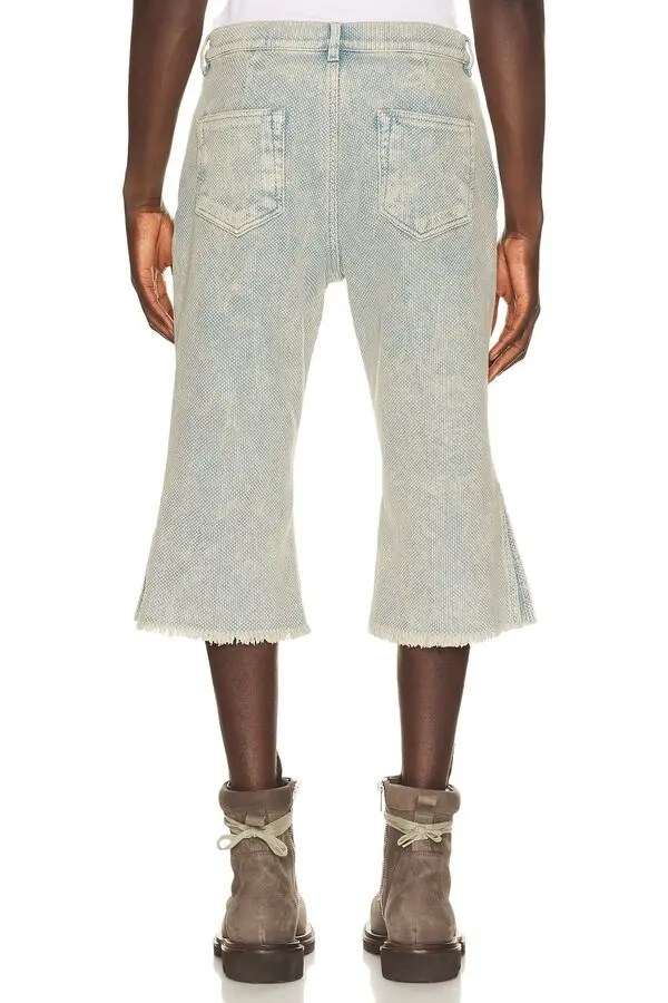 Rick Owens Bolan Cutoffs In Blue