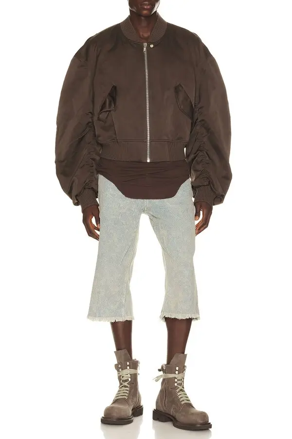 Rick Owens Bolan Cutoffs In Blue