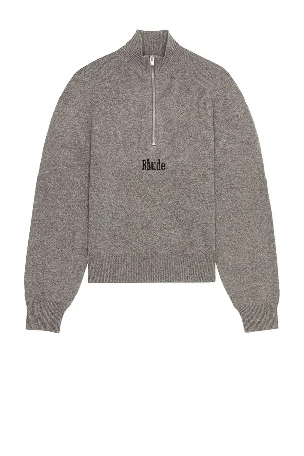 Rhude Quarter Zip Knit Top