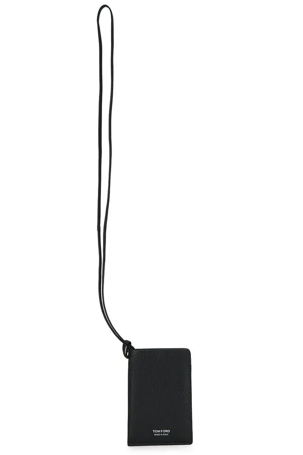 TOM FORD Card Holder With Strap - Black