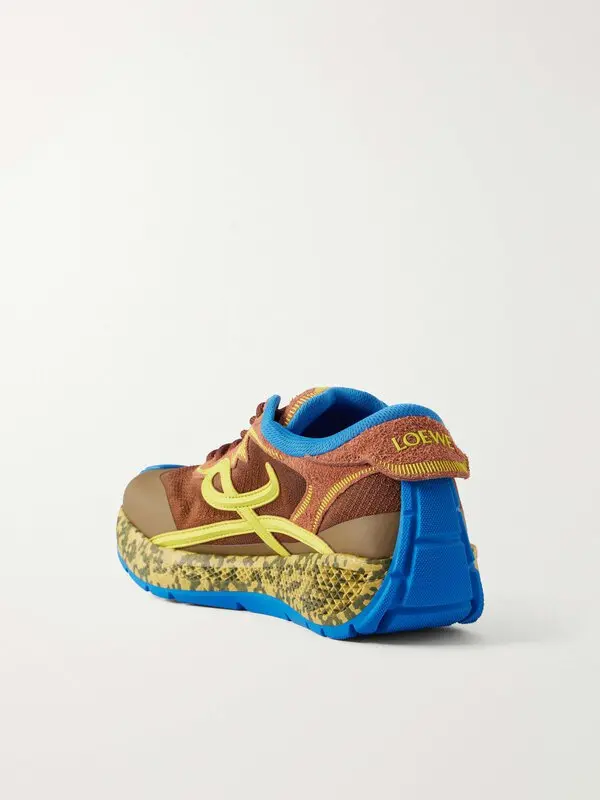 Loewe Pogo Rubber-trimmed Mesh Sneakers