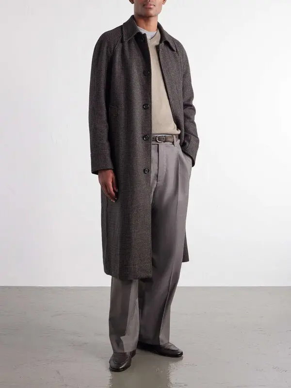 Oliver Peoples Lothian Houndstooth Tweed Coat