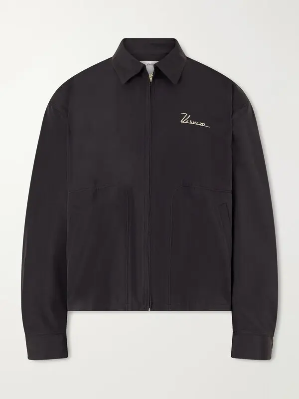 Visvim Somer Swing Printed Silk And Wool-blend Jacket - Black