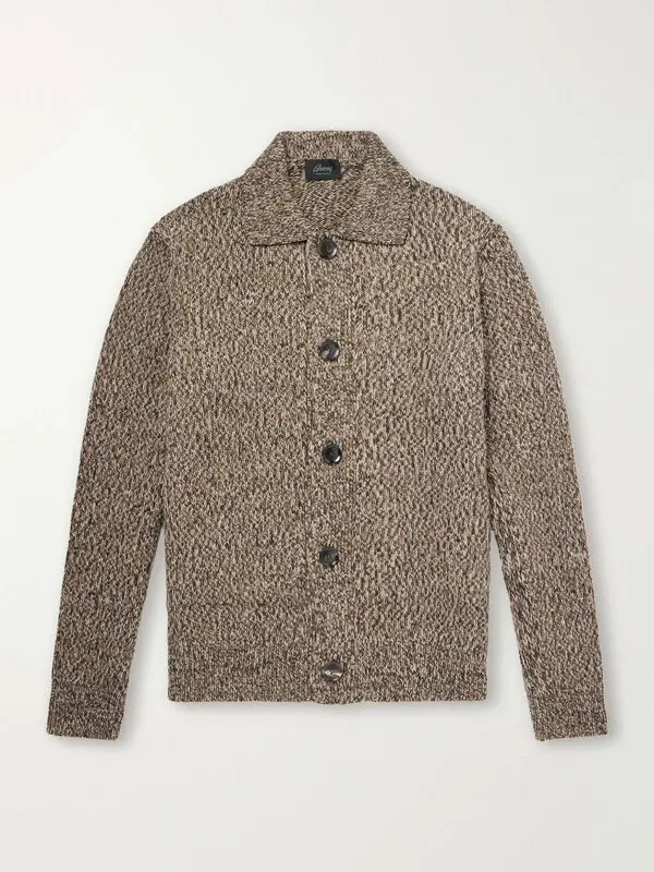 Brioni Wool-mouliné Sweater