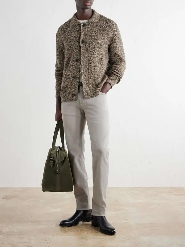 Brioni Wool-mouliné Sweater