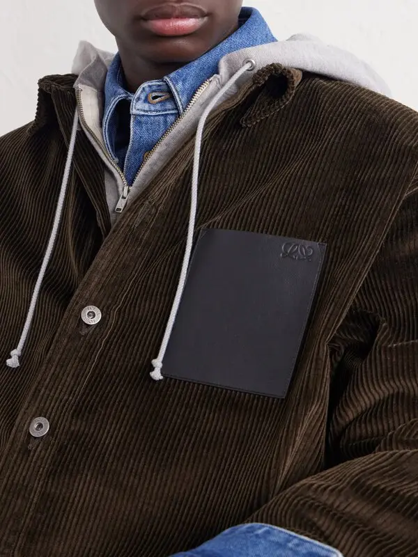 Loewe Leather-trimmed Cotton-corduroy Overshirt