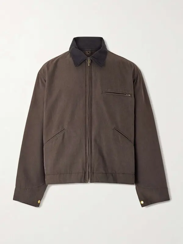 A.PRESSE Detroit Cotton And Silk-blend Jacket - Brown