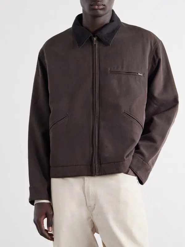 A.PRESSE Detroit Cotton And Silk-blend Jacket - Brown