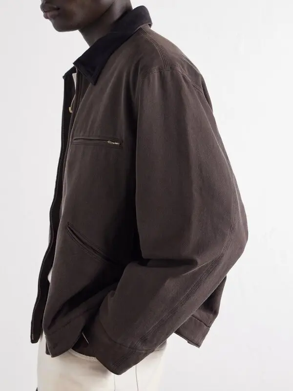 A.PRESSE Detroit Cotton And Silk-blend Jacket - Brown