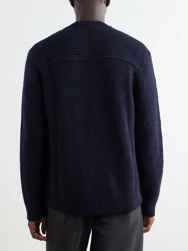 Brioni Cable-knit Casmere And Silk-blend Sweater