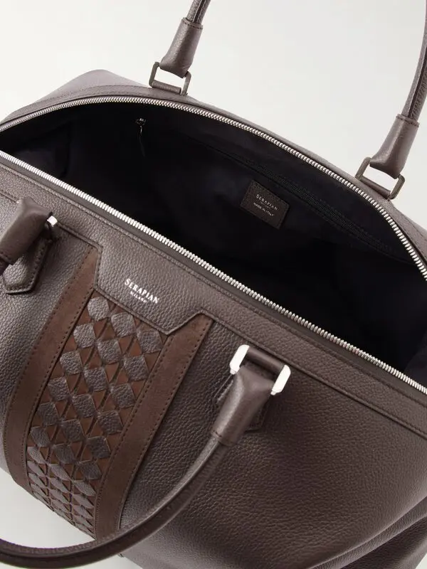 SERAPIAN Mosaico Leather Weekend Bag