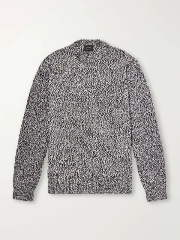 Brioni Wool-mouliné Sweater