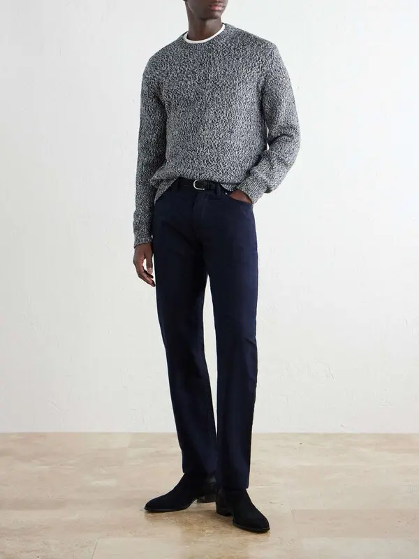 Brioni Wool-mouliné Sweater