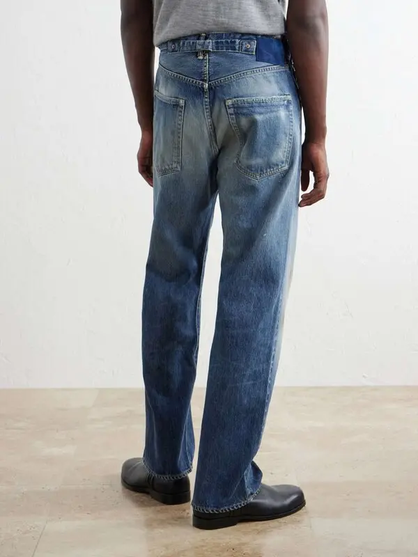 Visvim Social Sculpture 01 Wide-leg Distressed Jeans