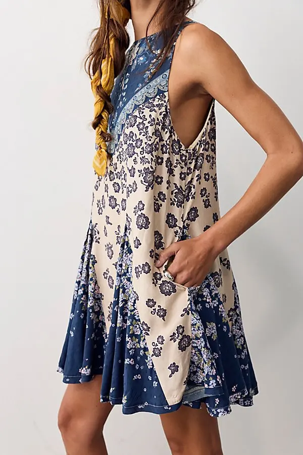Free People Everlasting Printed Mini Dress