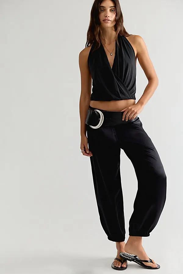 Donni. The Silk Balloon Pants - Jet