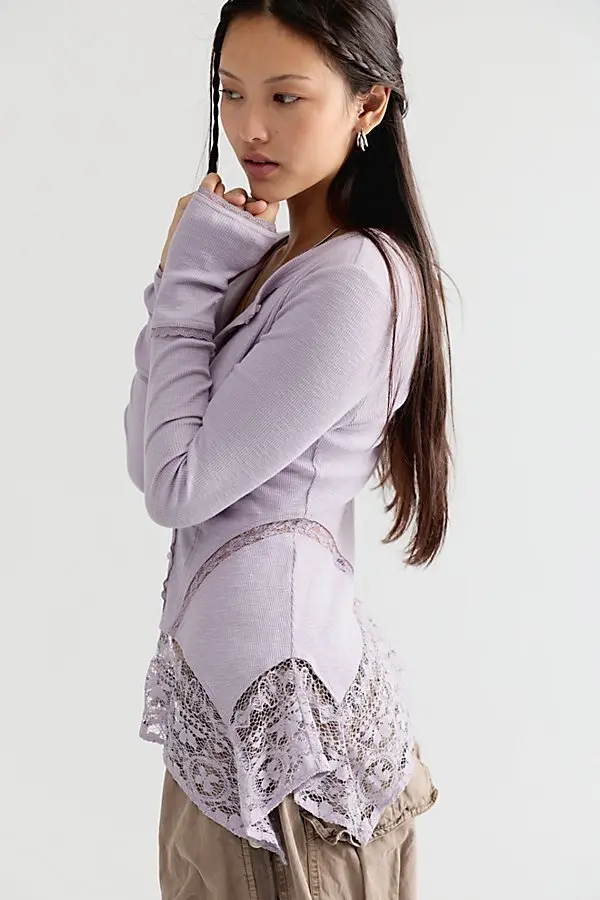 Free People Melody Cardigen - Misty Lilac