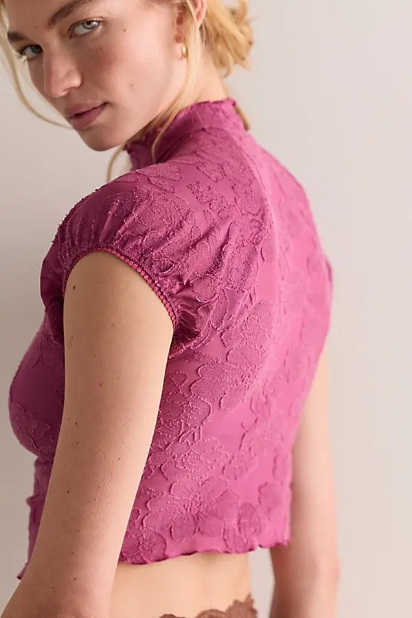 Free People Night Shift Crop Top - Dry Rose