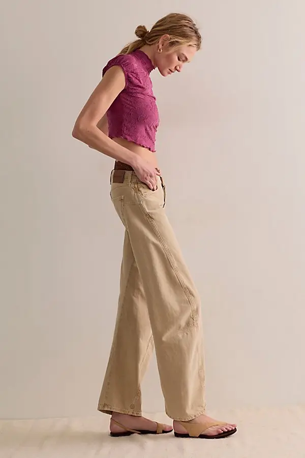 Free People Night Shift Crop Top - Dry Rose