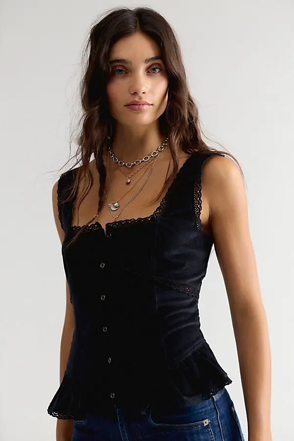 Free People Jennie Corduroy Top
