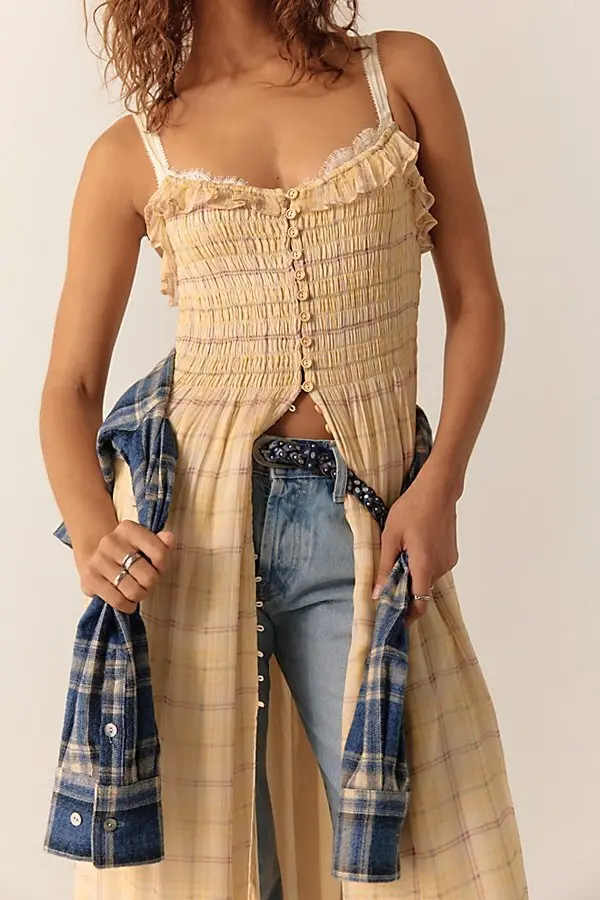 Free People Lennox Maxi Dress - Butter Combo
