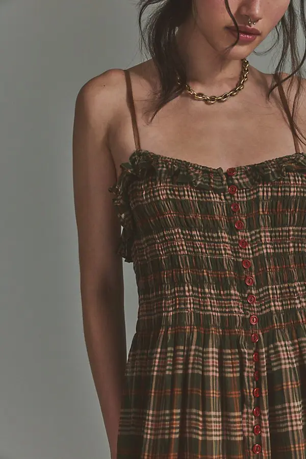Free People Lennox Maxi Dress - Forest Combo