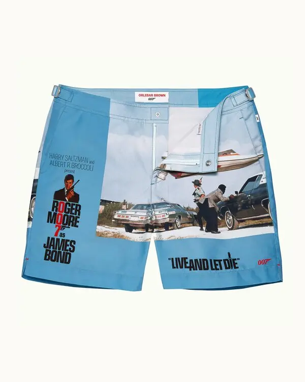 Orlebar Brown 007 Live And Let Die Mid-length Swim Shorts - Blue