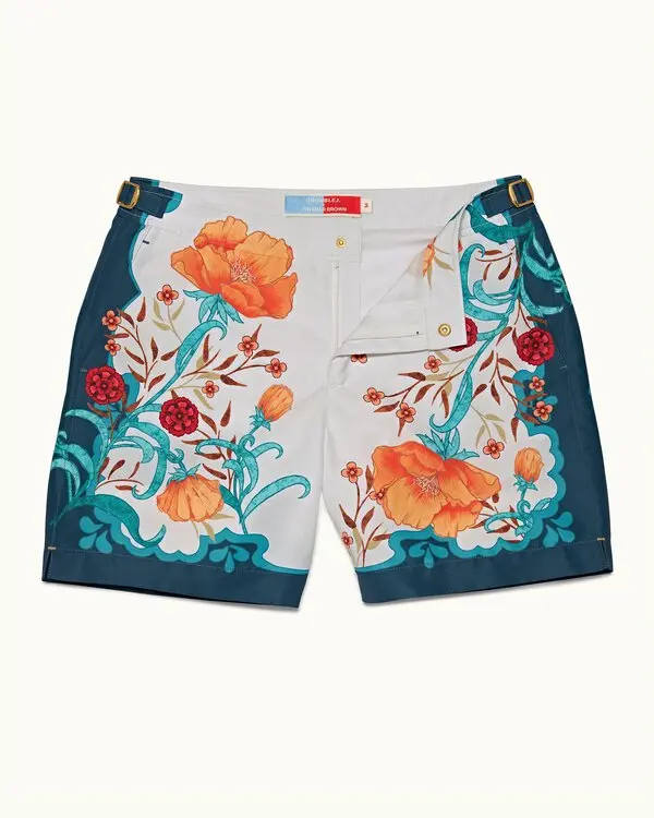 Orlebar Brown Morpheus Print Mid-length Swim Shorts Woven In France - Multicoloured