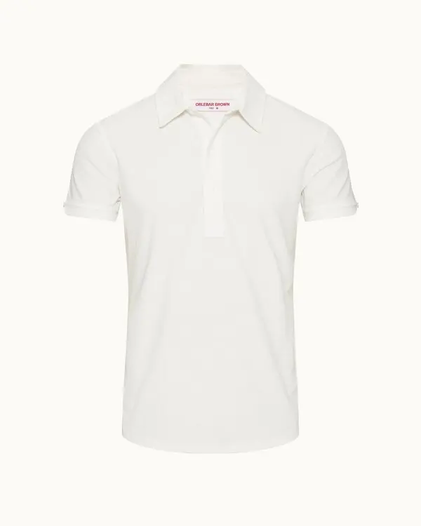 Orlebar Brown Tailored Fit Cotton Towelling Polo Hirt