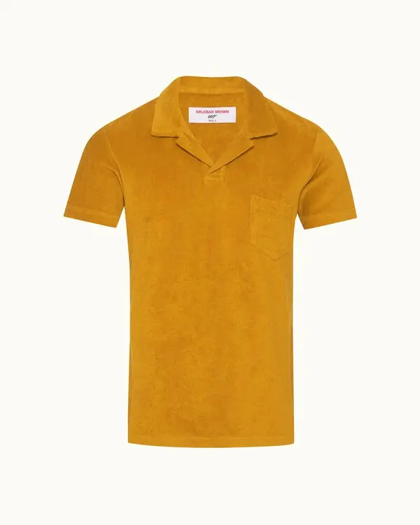 Orlebar Brown Tailored Fit Cotton Towelling Polo Hirt
