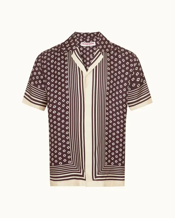 Orlebar Brown Relaxed Fit Capri Collar Lumina Print Ilk Hirt