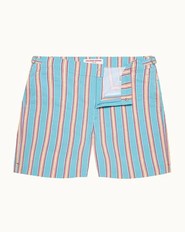 Orlebar Brown Mid-length Deckchair Stripe Swim Shorts In Colour