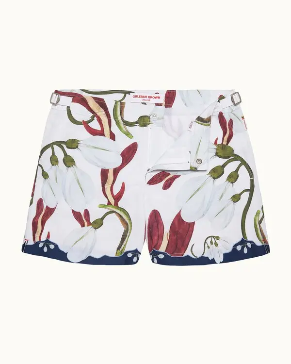 Orlebar Brown Shorter-length Orchis Print Swim Shorts In Night Iris
