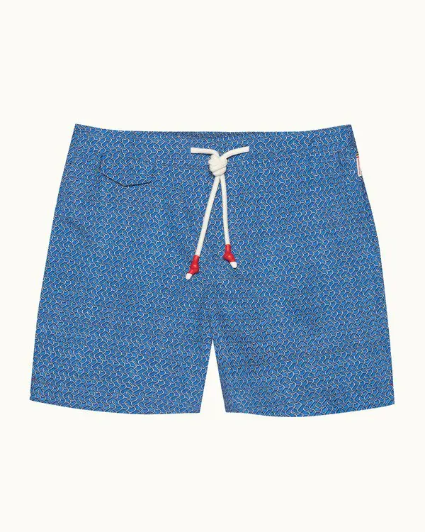 Orlebar Brown Mid-length Riptide Print Drawcord Swim Shorts