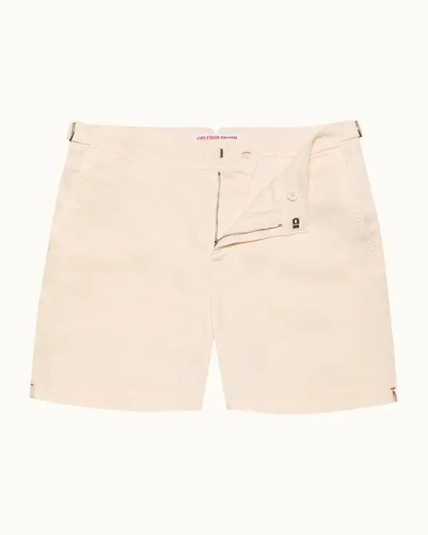 Orlebar Brown Mid-length Gart Dye Linen-blend Shorts In Champage